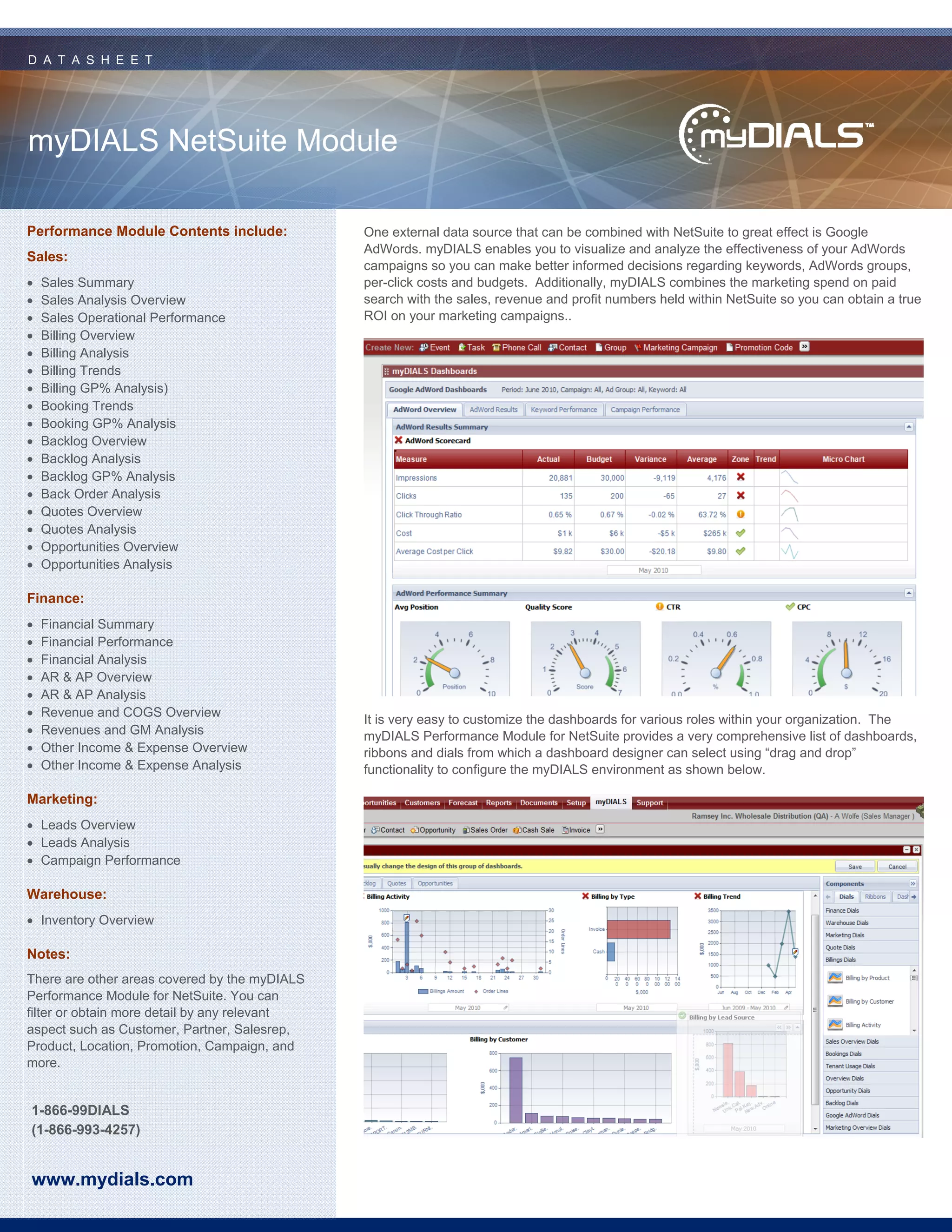 myDIALS NetSuite Module Data Sheet | PDF | Business | Business and Finance
