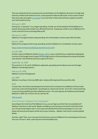 Mydoom virus | DOCX