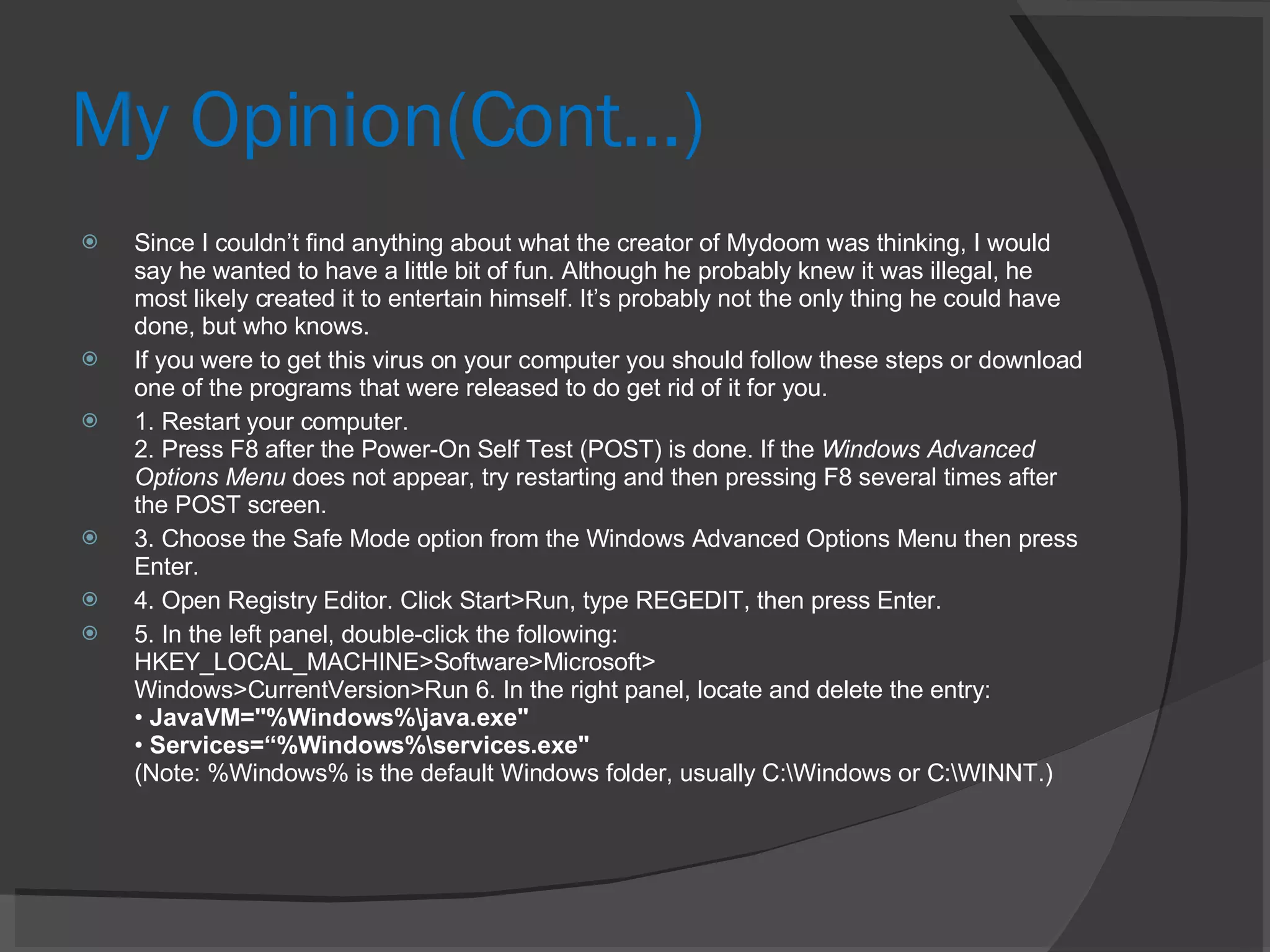 My Doom Worm | Ppt