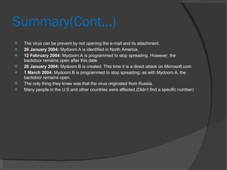 My Doom Worm | Ppt