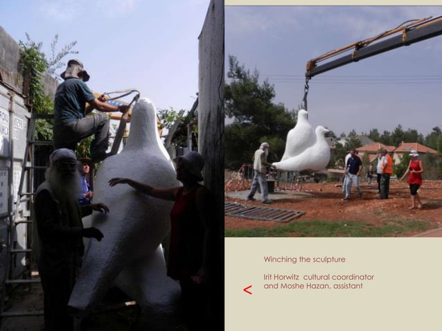 "My dove in the cleft of the rock", Statue in Tsur Hadassah | PPT
