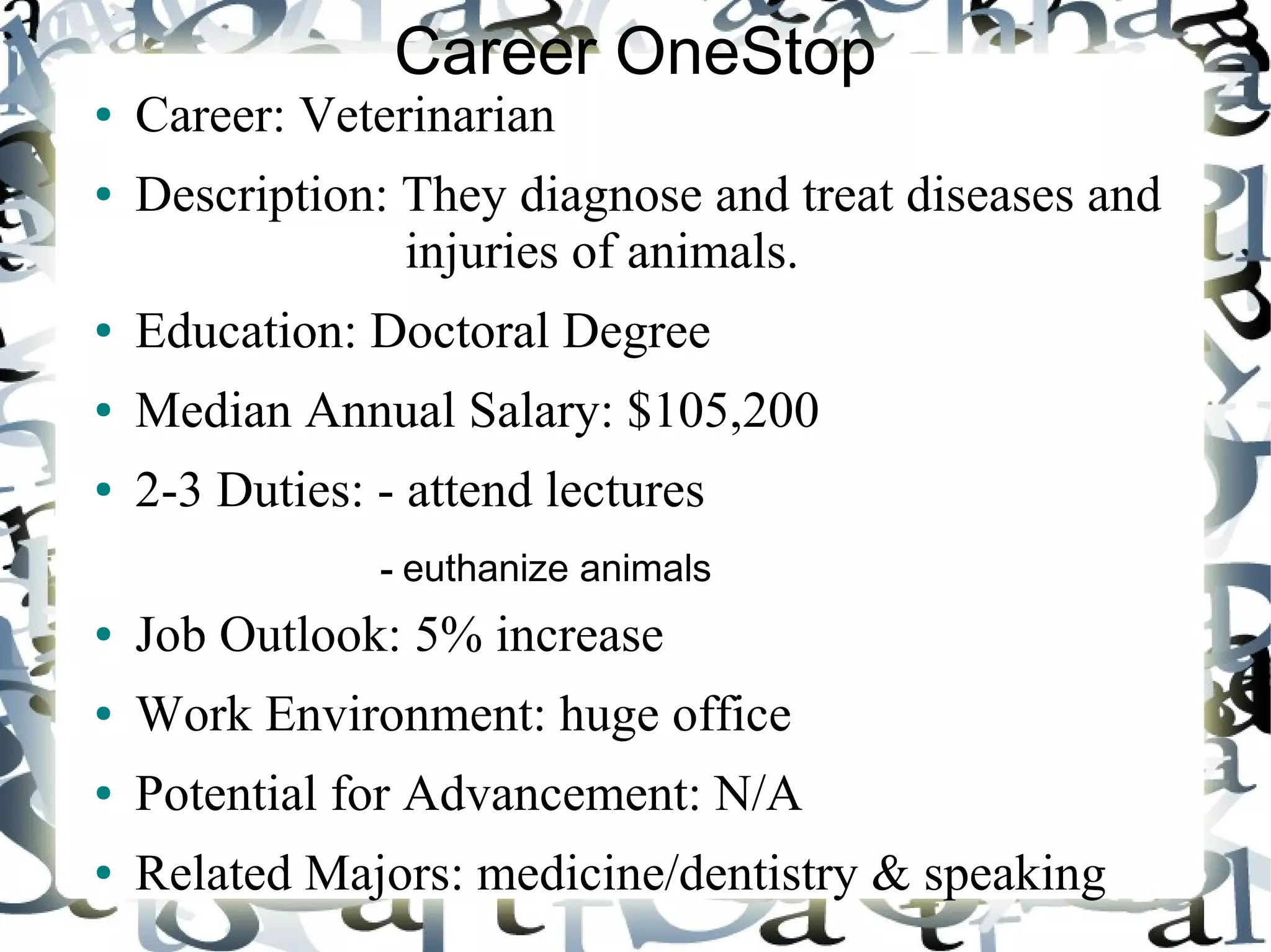 My dream career | ODP