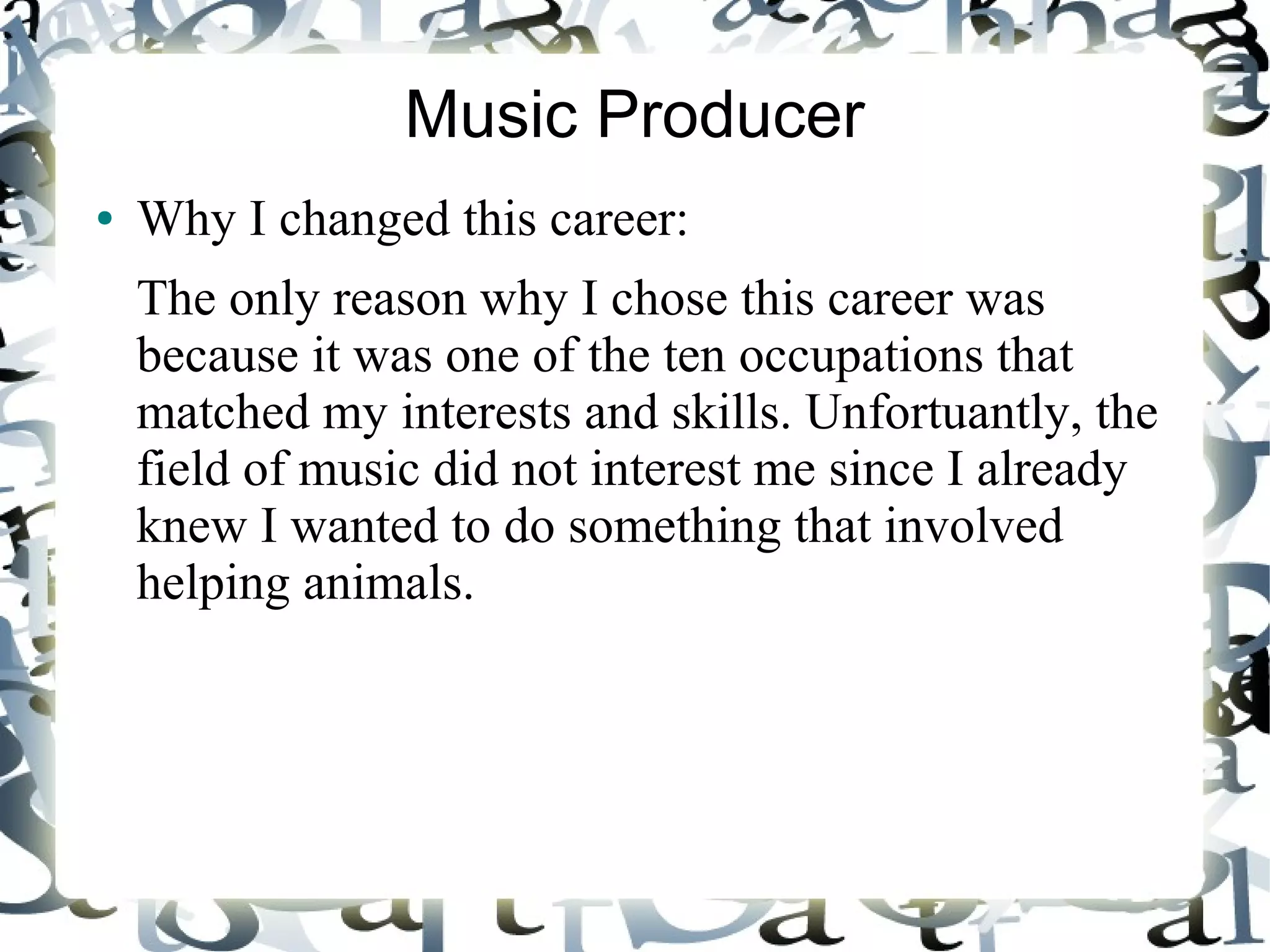 My dream career | ODP