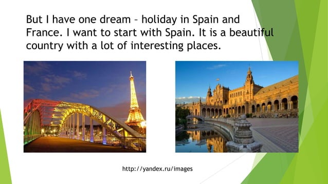 My dream holiday | PPTX