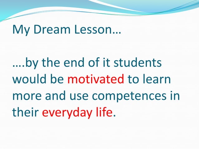 My dream lesson | PPTX