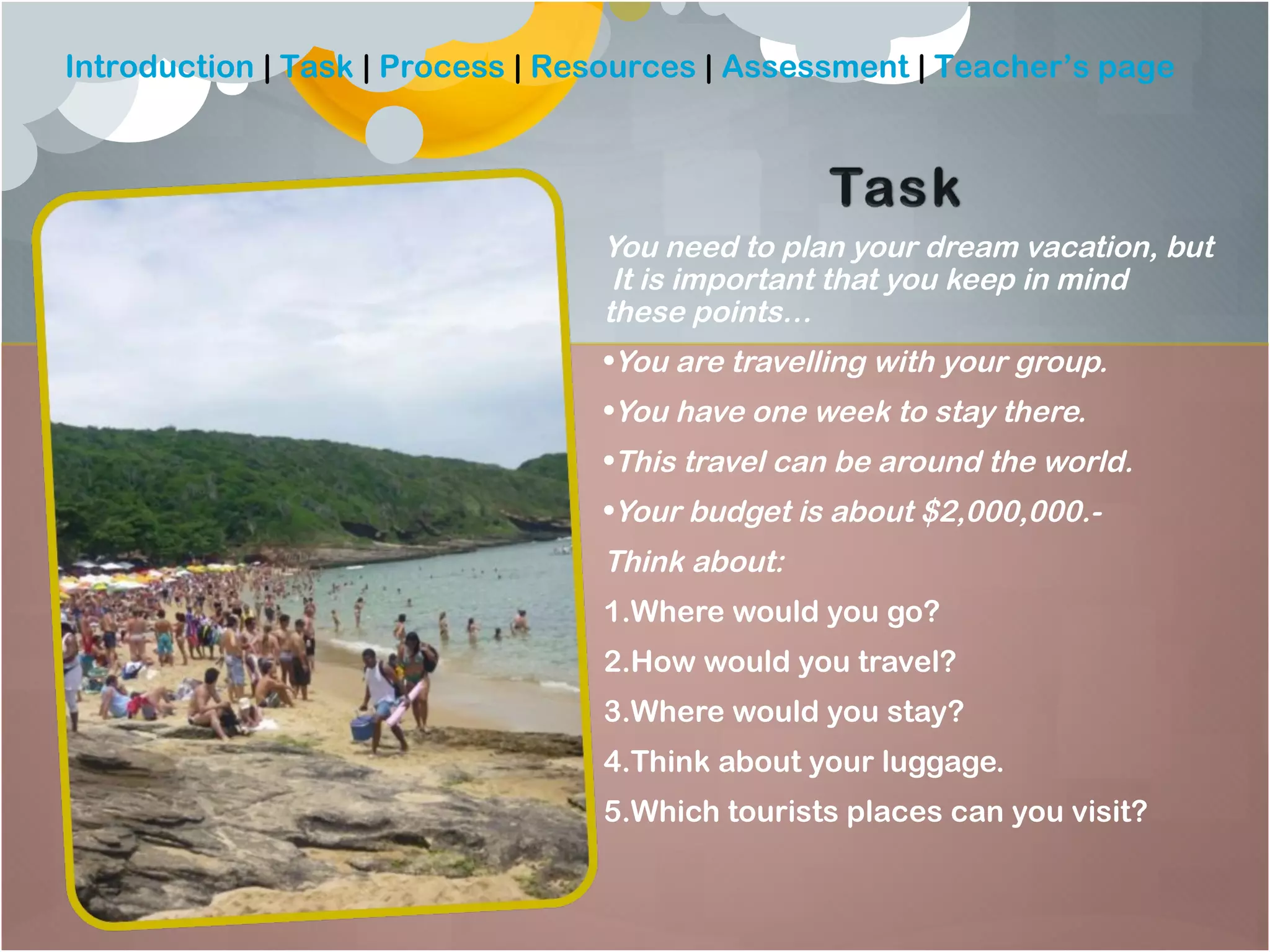 My dream vacations | PPT