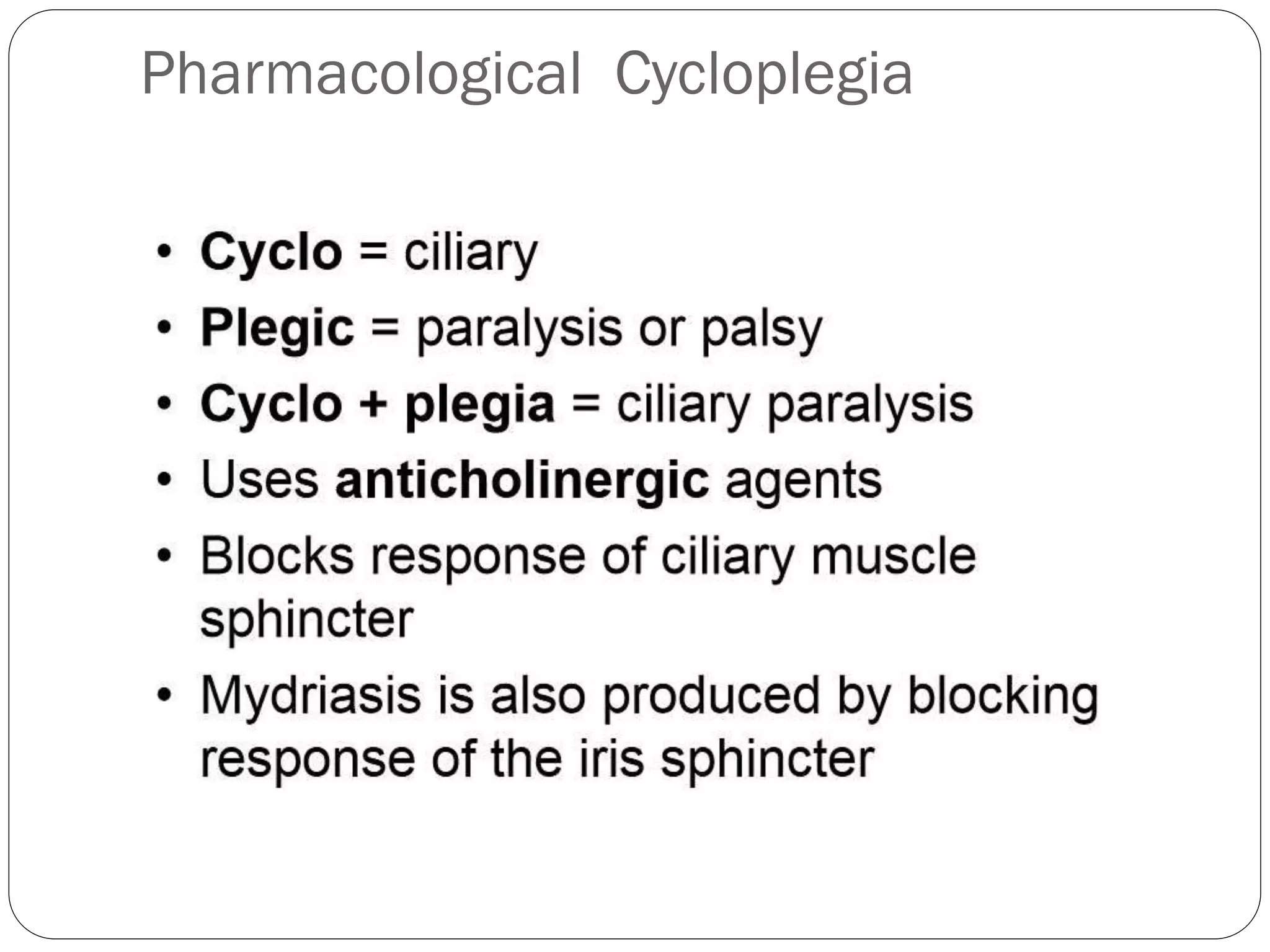 Mydriatics and cycloplegics | PPTX