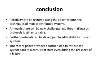 Fault Tolerant and Distributed System | PPTX | Databases | Computer Software and Applications