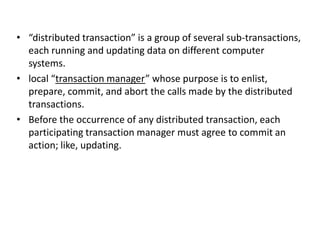 Fault Tolerant and Distributed System | PPTX | Databases | Computer Software and Applications
