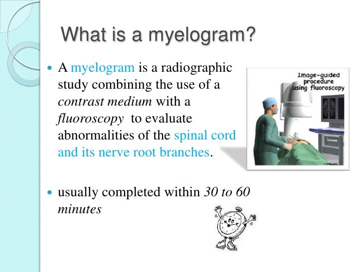 Myelography - Pictures