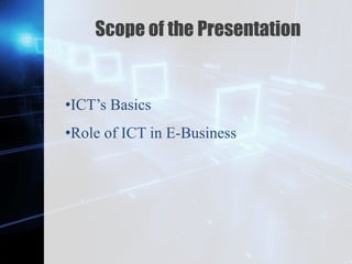 Role Of ICT in E-Business | PPT