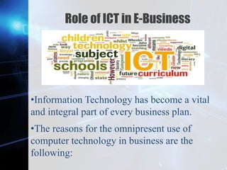 Role Of ICT in E-Business | PPT