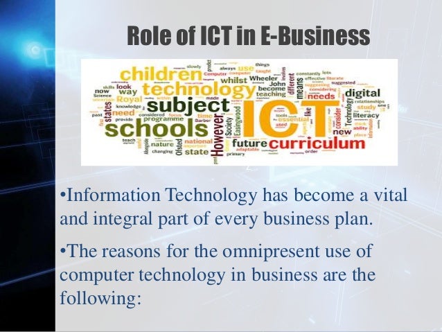 Role Of ICT in E-Business