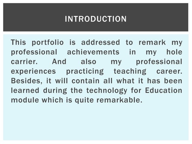 My e portfolio | PPTX