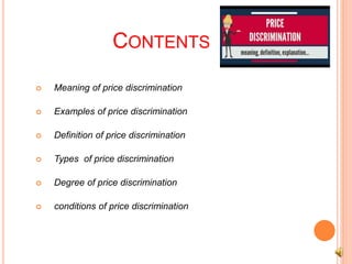 Economics project on price discrimination | PPSX