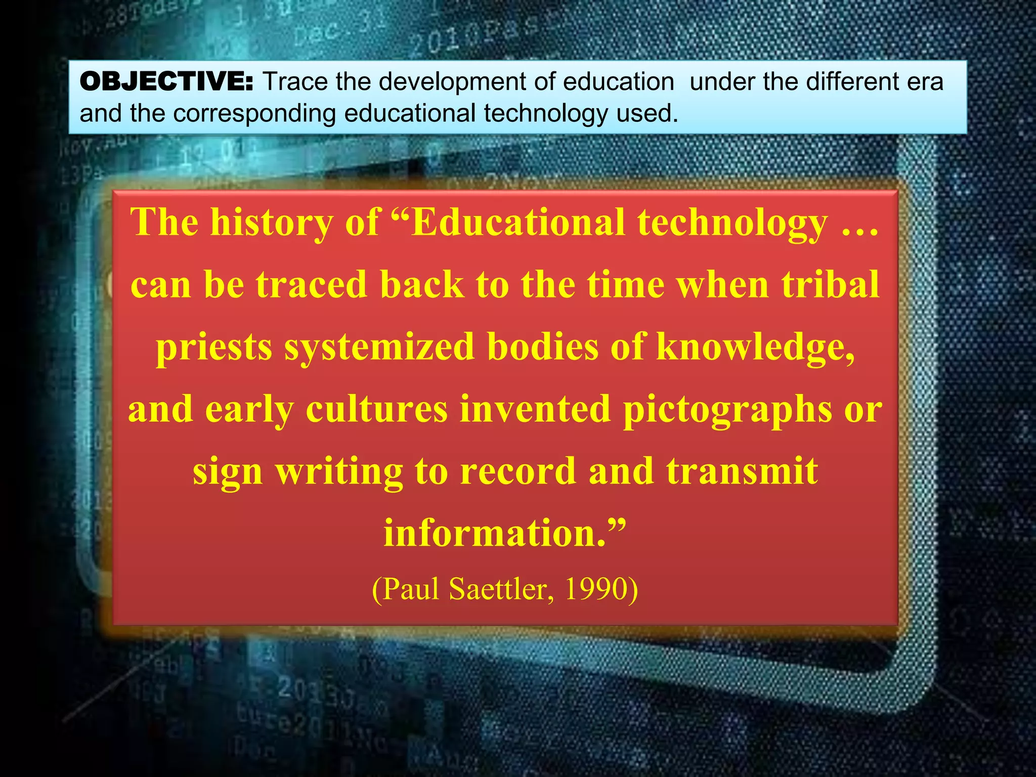 Educational Technology Timeline ppt | PPTX