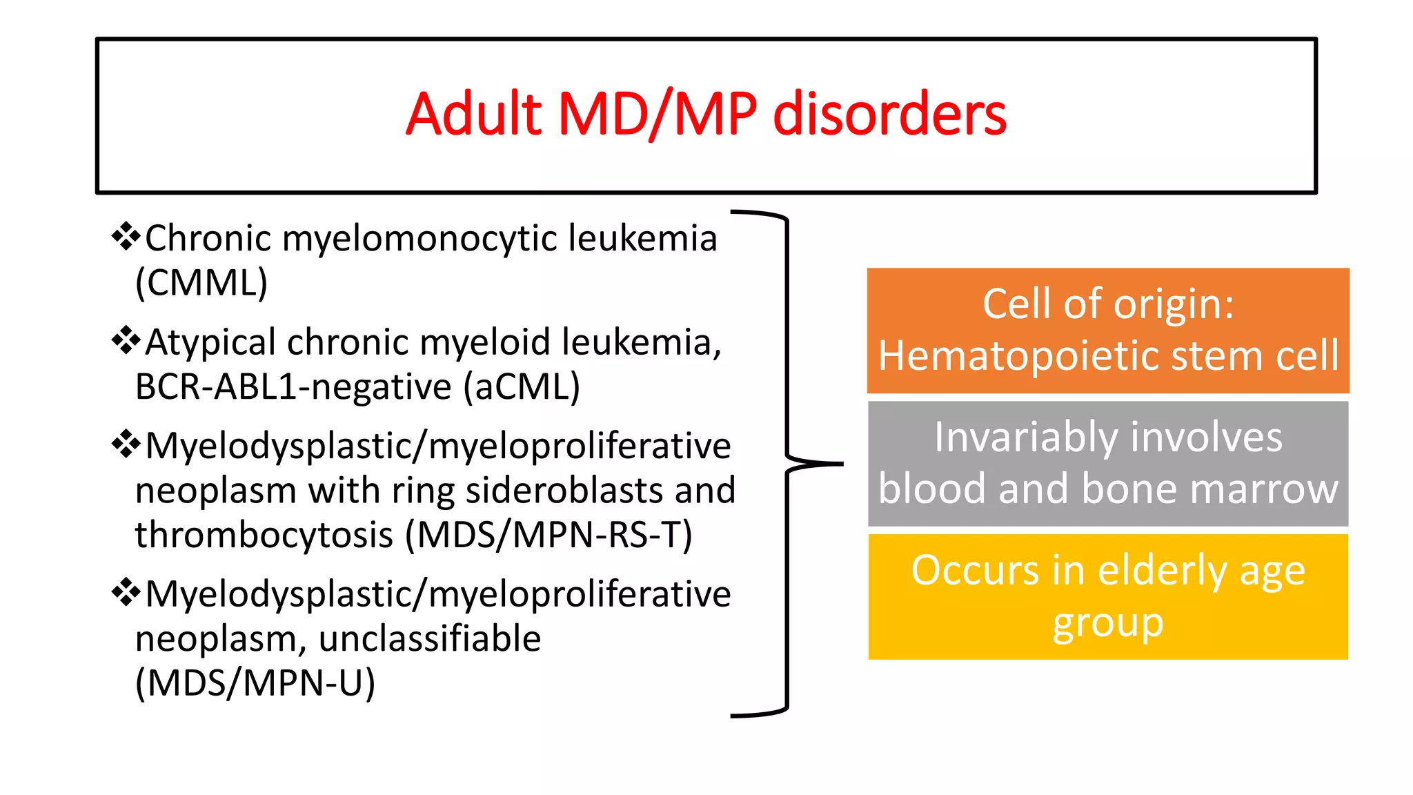Adult Myelodysplastic/myeloproliferative neoplasms | PPTX