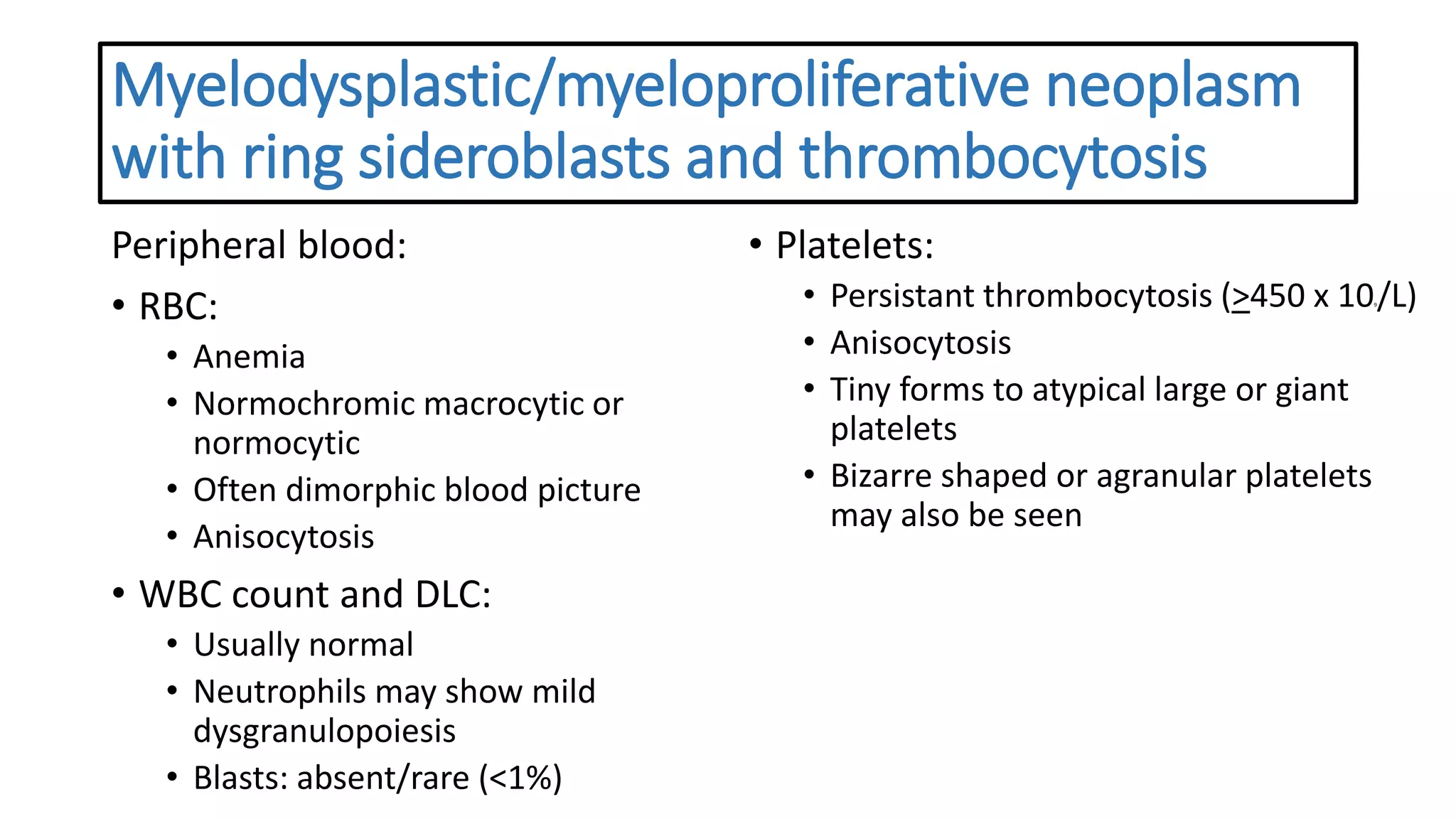 Adult Myelodysplastic/myeloproliferative neoplasms | PPTX