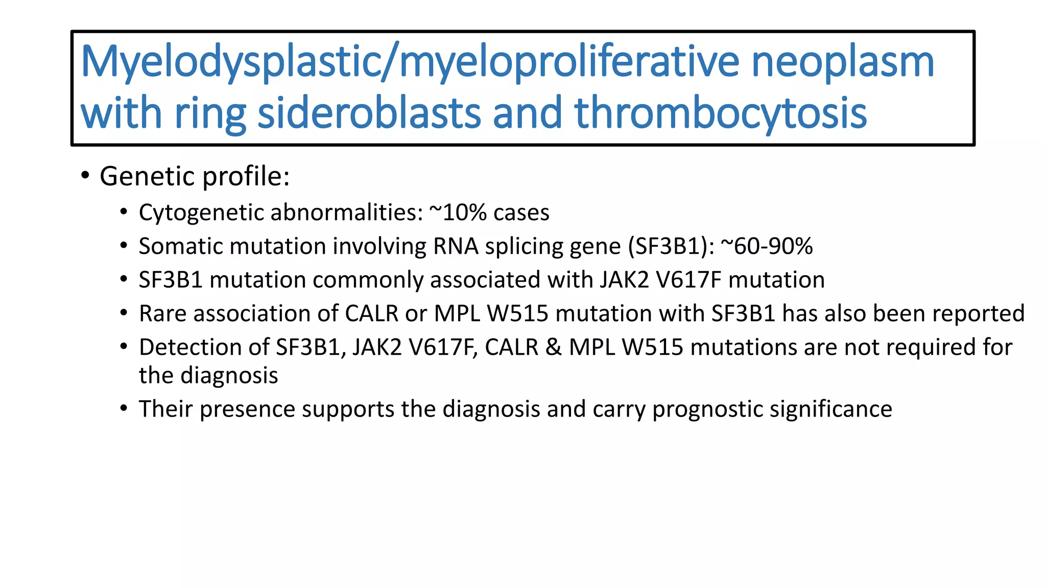 Adult Myelodysplastic/myeloproliferative neoplasms | PPTX