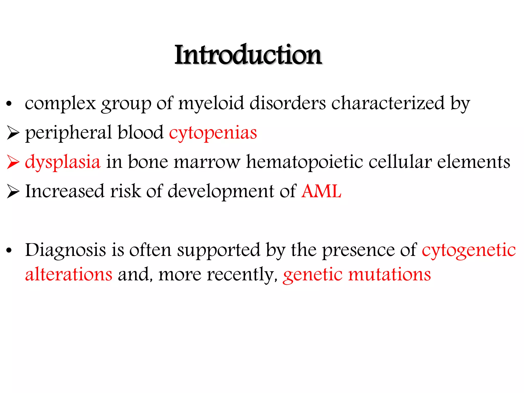 Myelodysplastic syndrome | PPTX