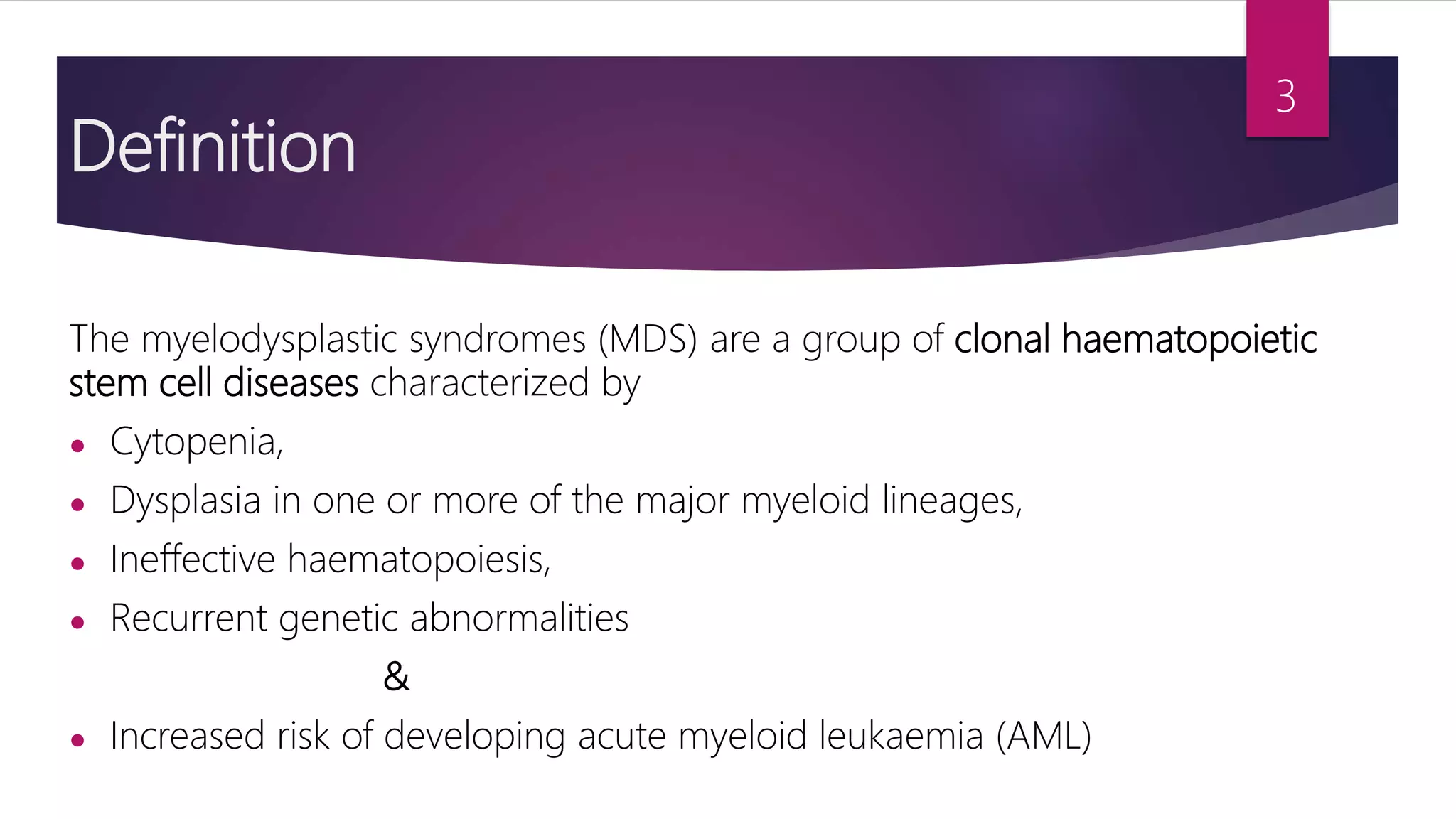 Myelodysplastic syndrome according to WHO 2016 | PPTX