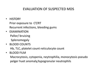 Myelodysplasticsyndromes | PPTX