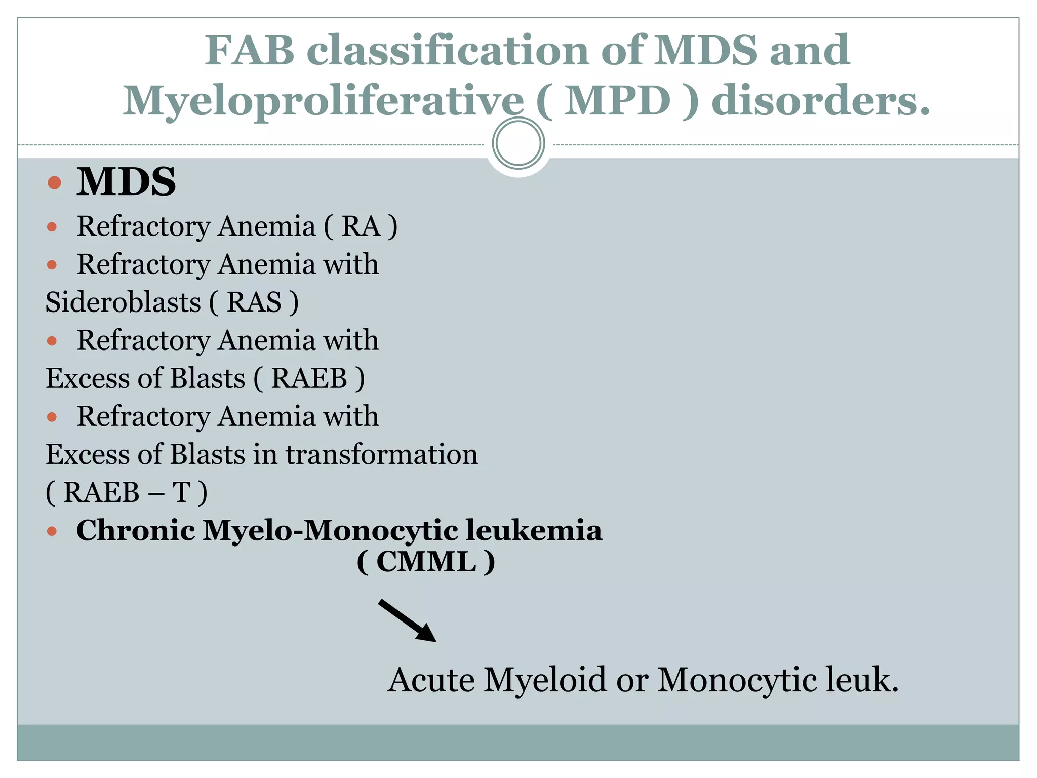 Myelodysplastic syndromes | PPTX