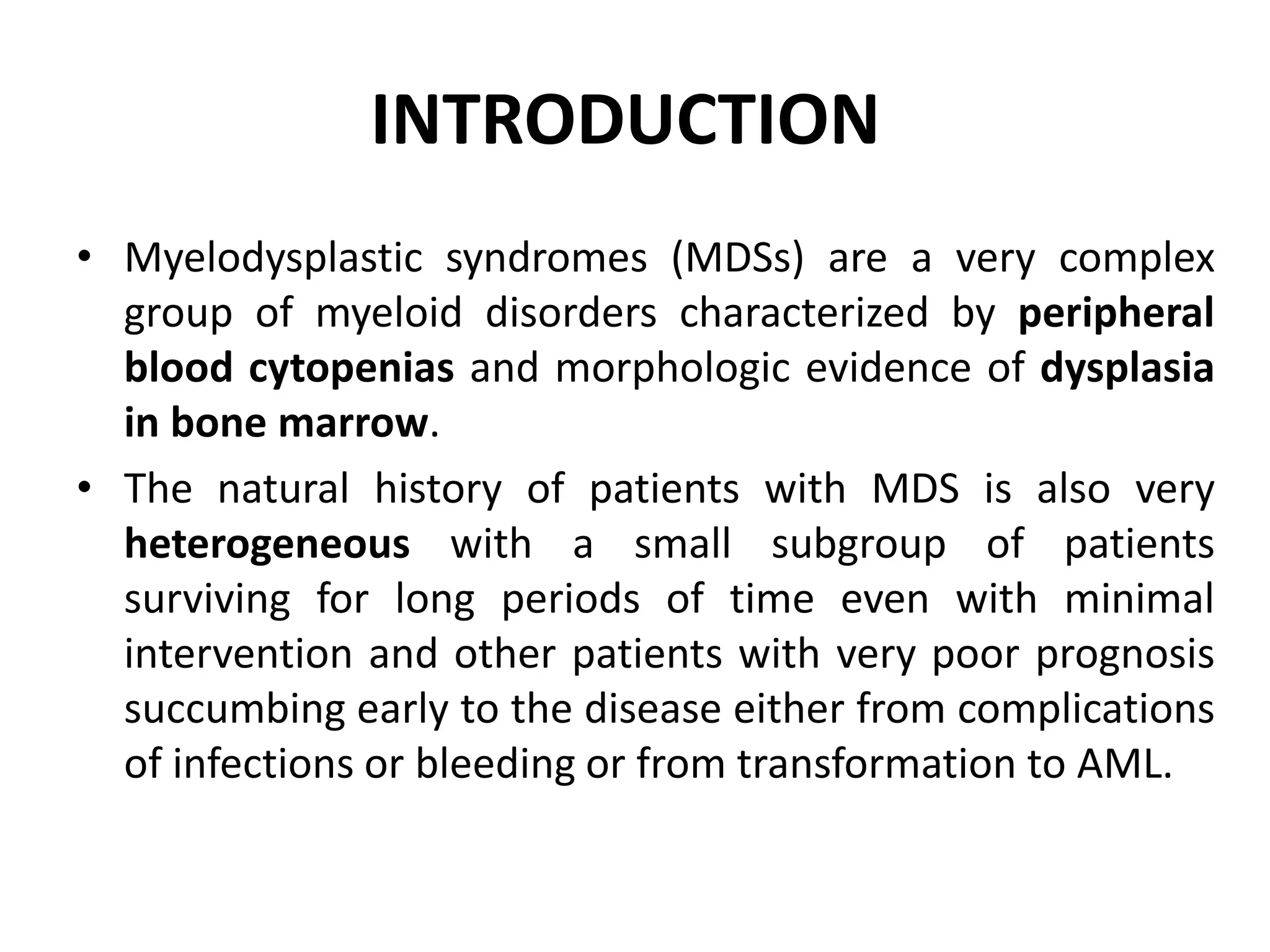 Myelodysplastic syndromes | PPTX
