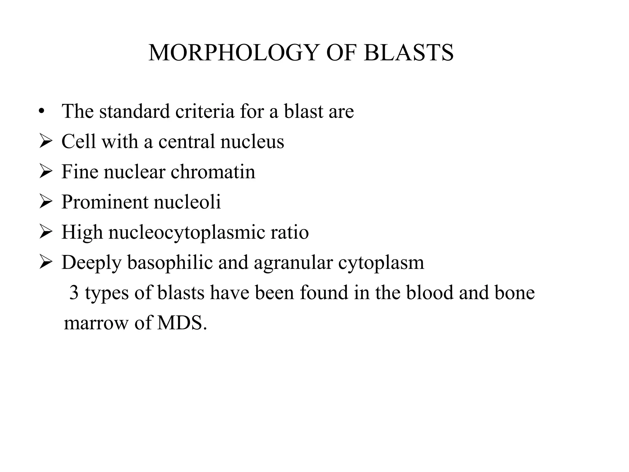 Myelodysplastic Syndromes ppt | PPTX