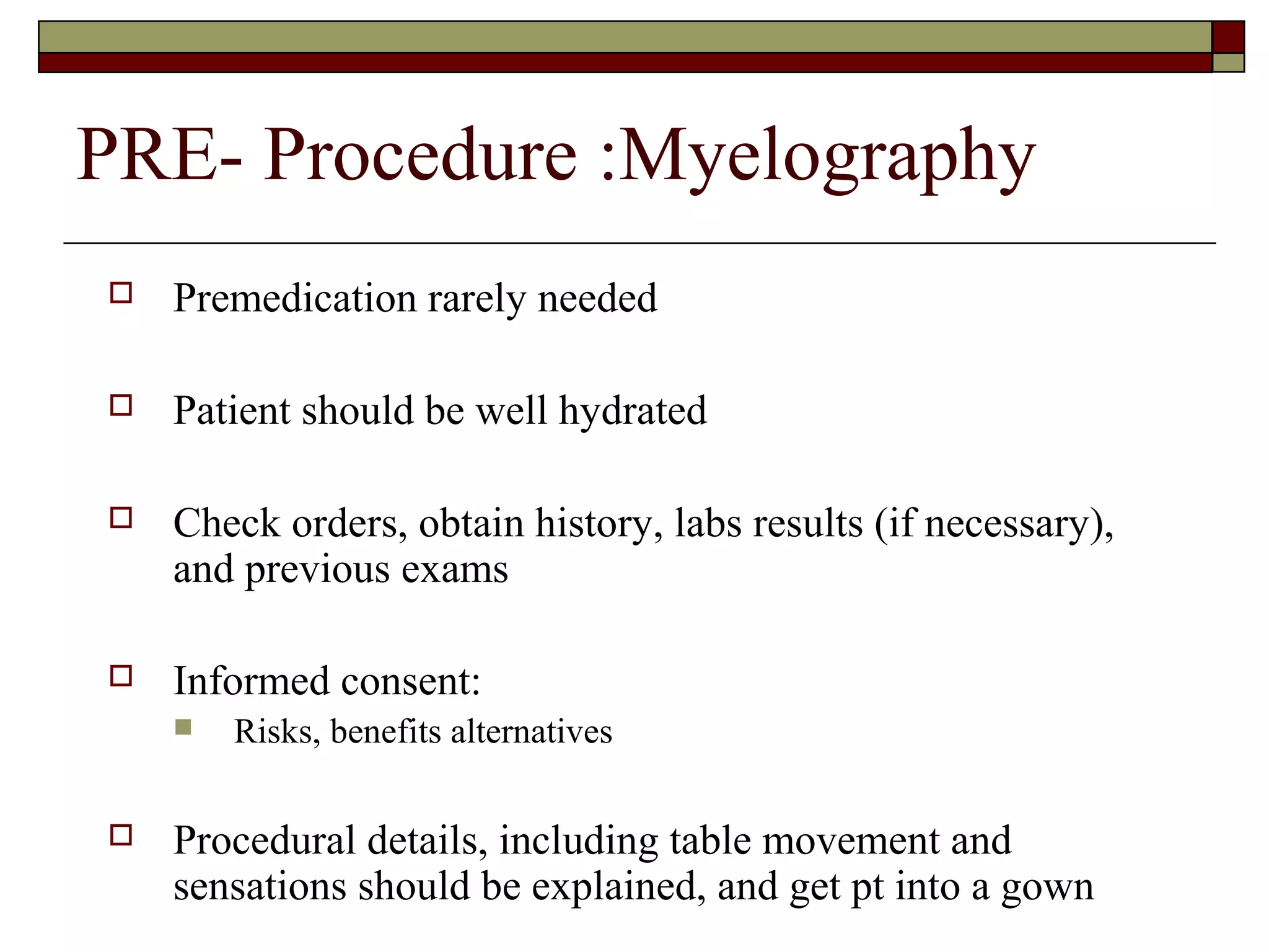 Myelography | PPT
