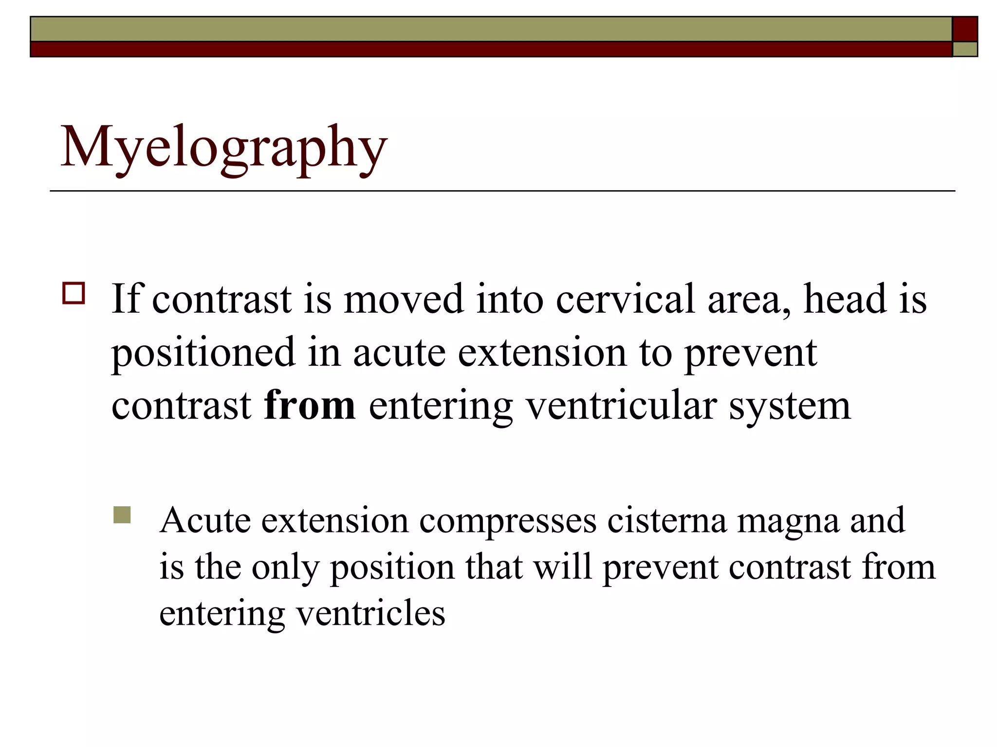 Myelography | PPT