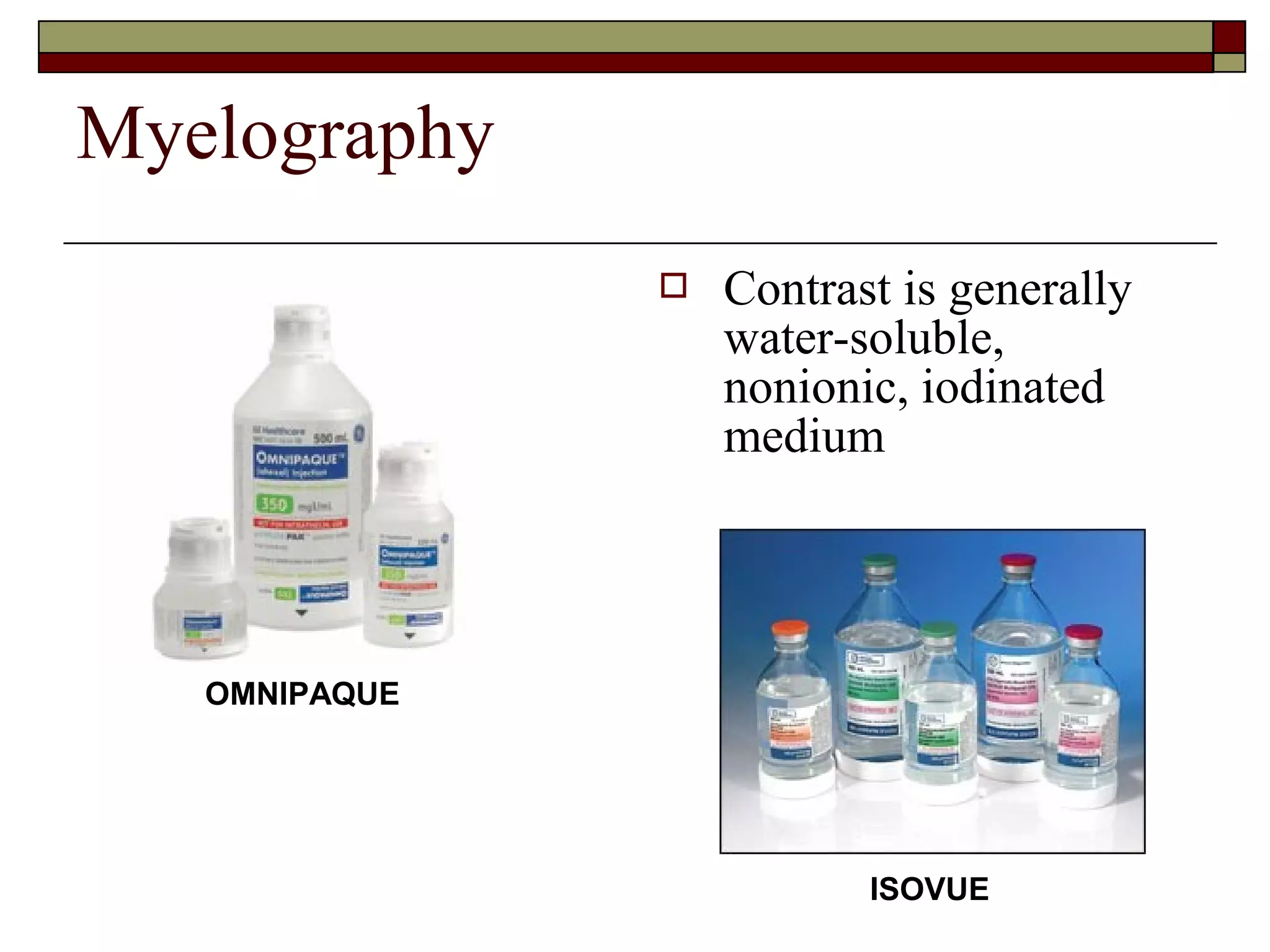 Myelography | PPT