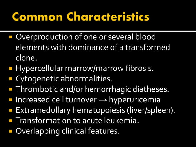 Myeloproliferative neoplasms for students | PPTX | Blood Disorders | Diseases and Conditions
