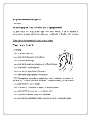 My english language learner profile.docx 1 copia | DOCX