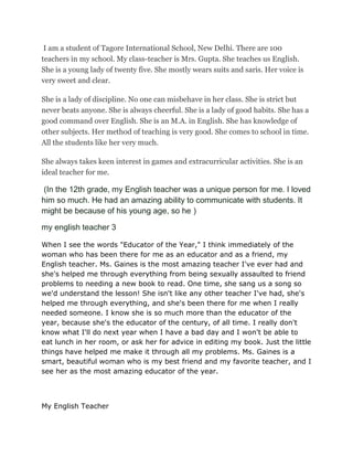 My english teacher | DOCX