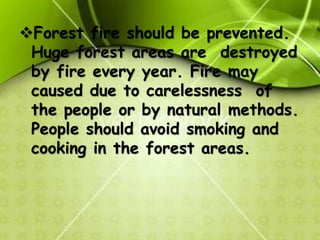 PPT ON FOREST CONSERVATION AND PROTECTION | PPTX