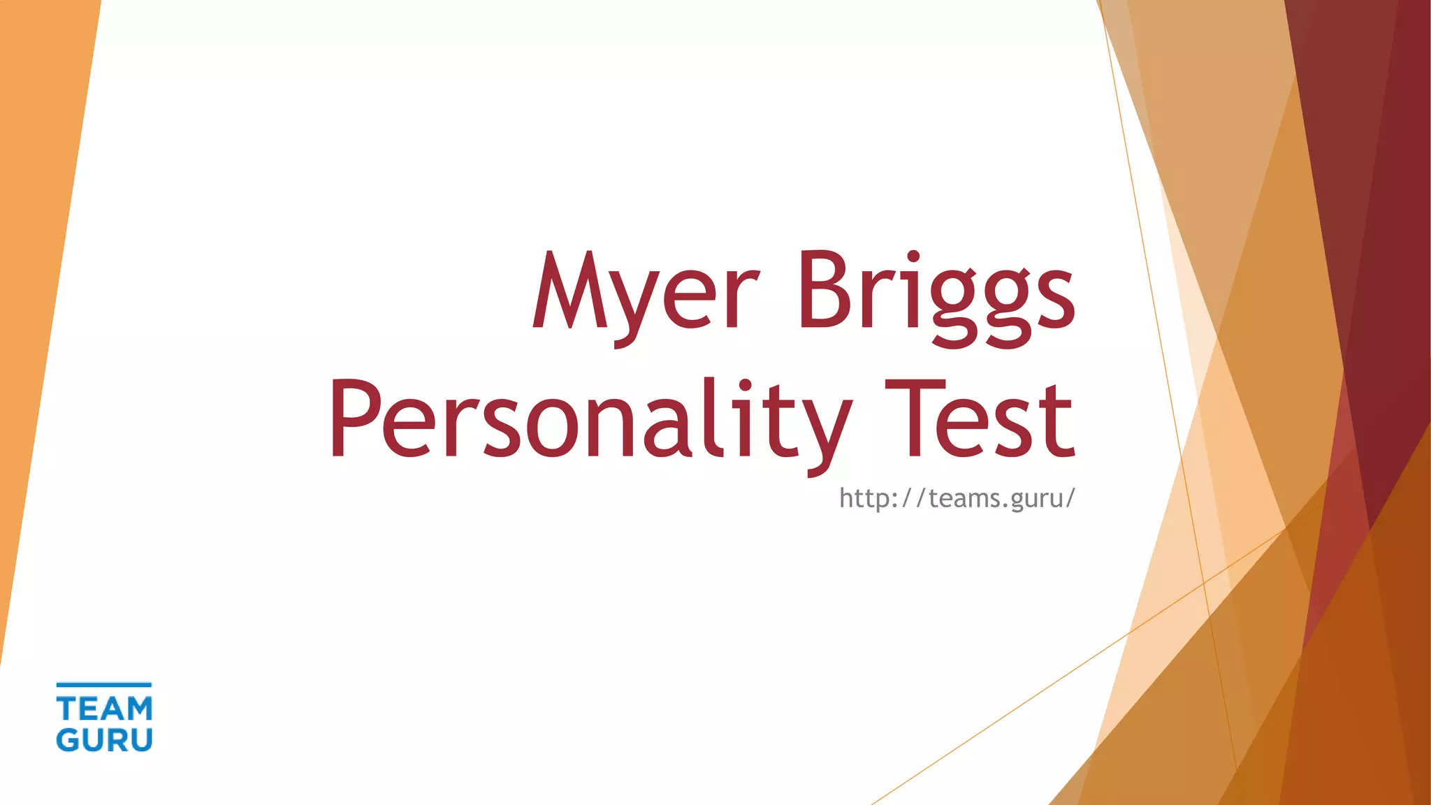 Myer briggs personality test | PPT