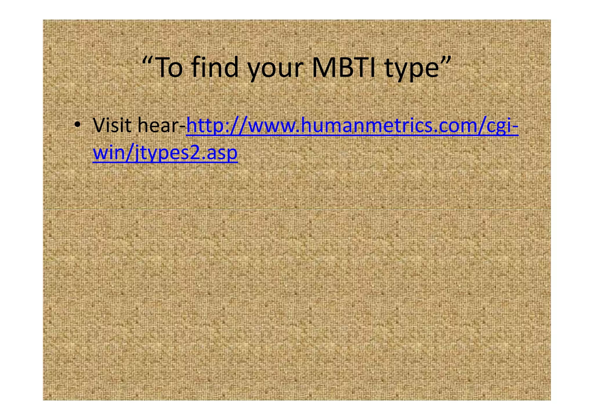 Myers briggs type indicator-sangamesh.k.s | PDF