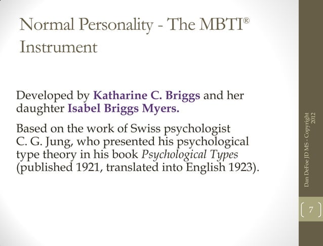 Myers briggs mbti normal personality and career development | PPT