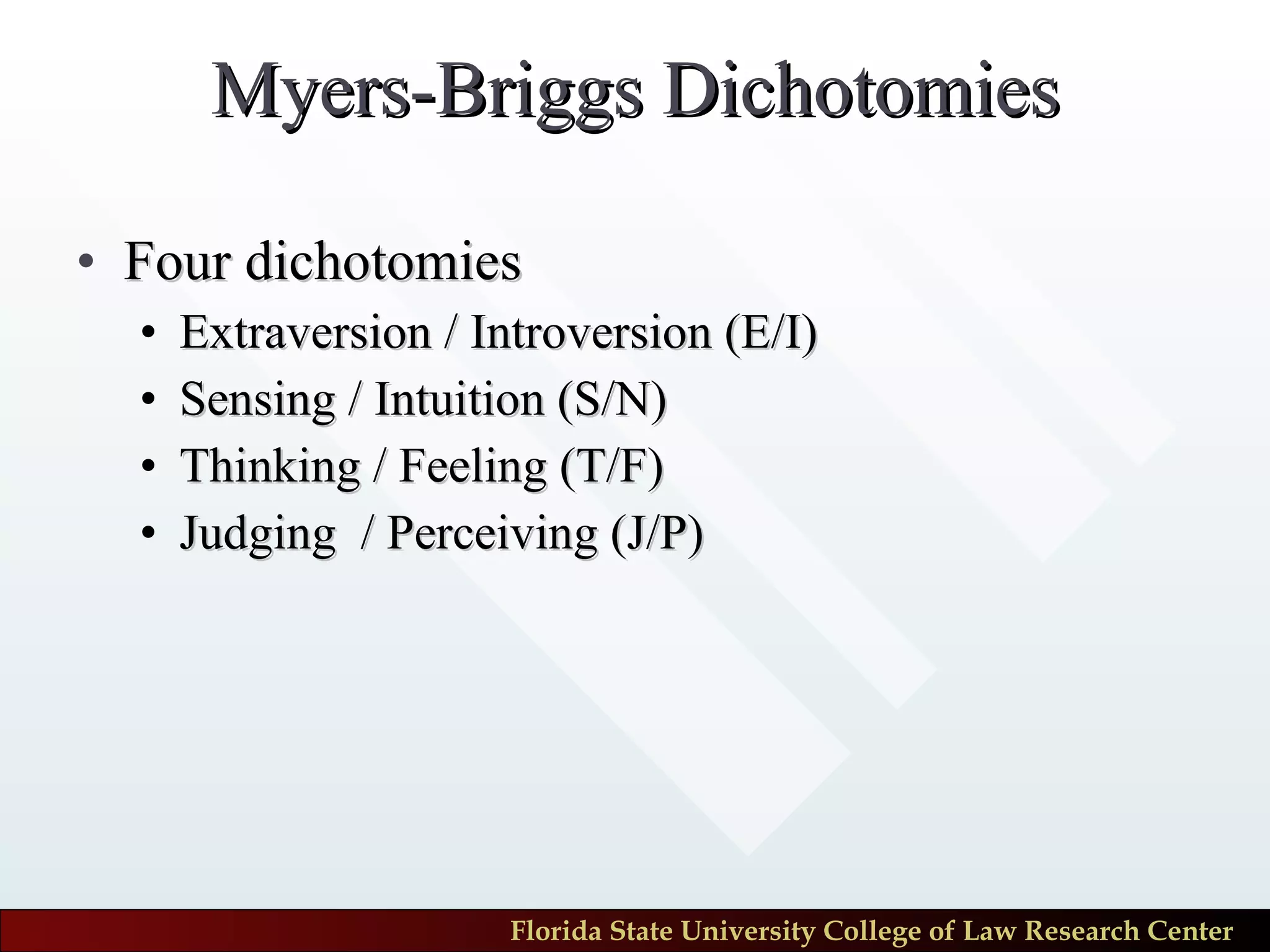 Myers Briggs Personality Typesfor Negotiation | PPT
