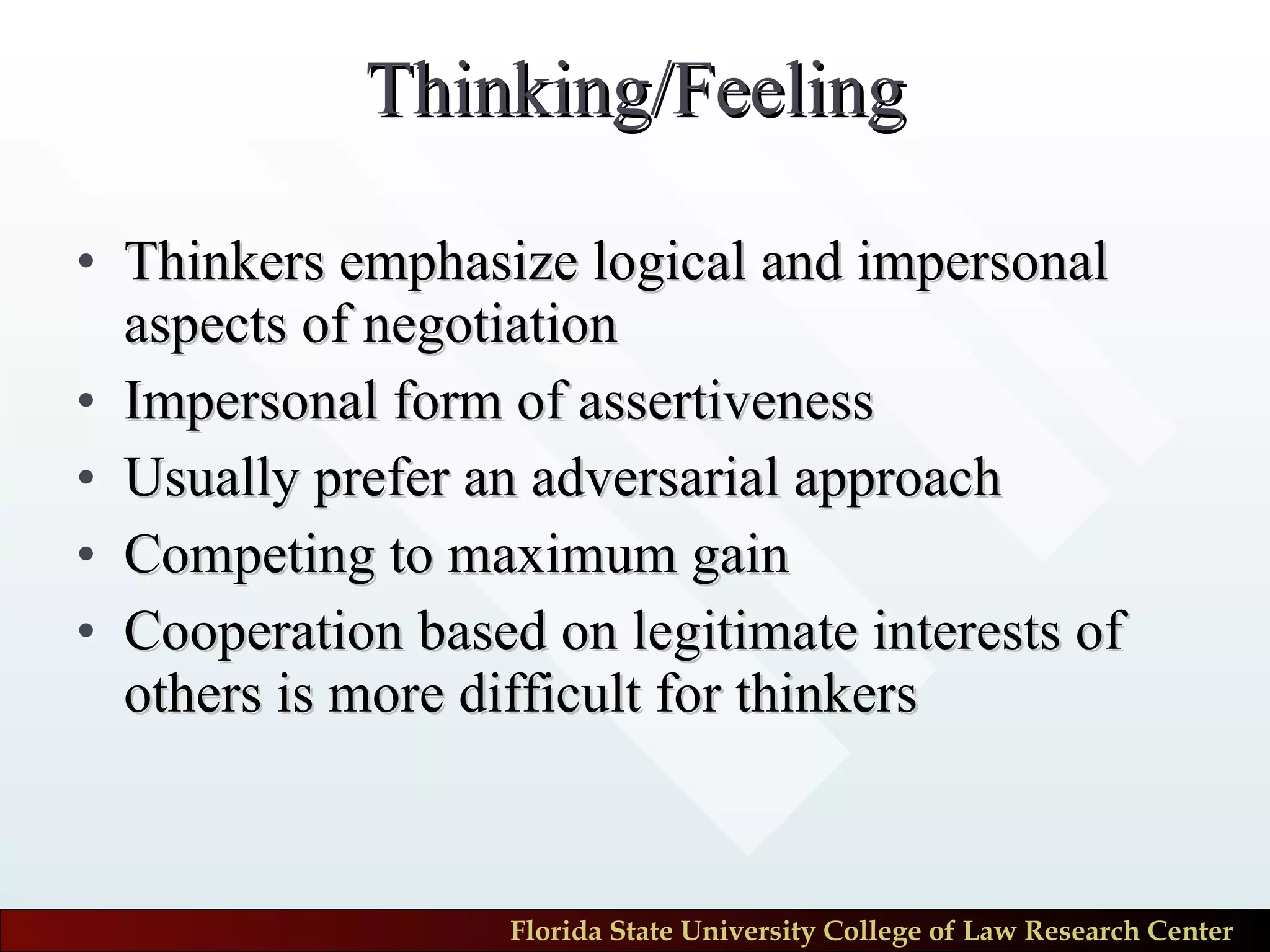 Myers Briggs Personality Typesfor Negotiation | PPT