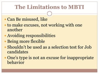 Myers briggs test indicator | PPT
