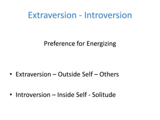 Myers Briggs Type Indicator | PPT