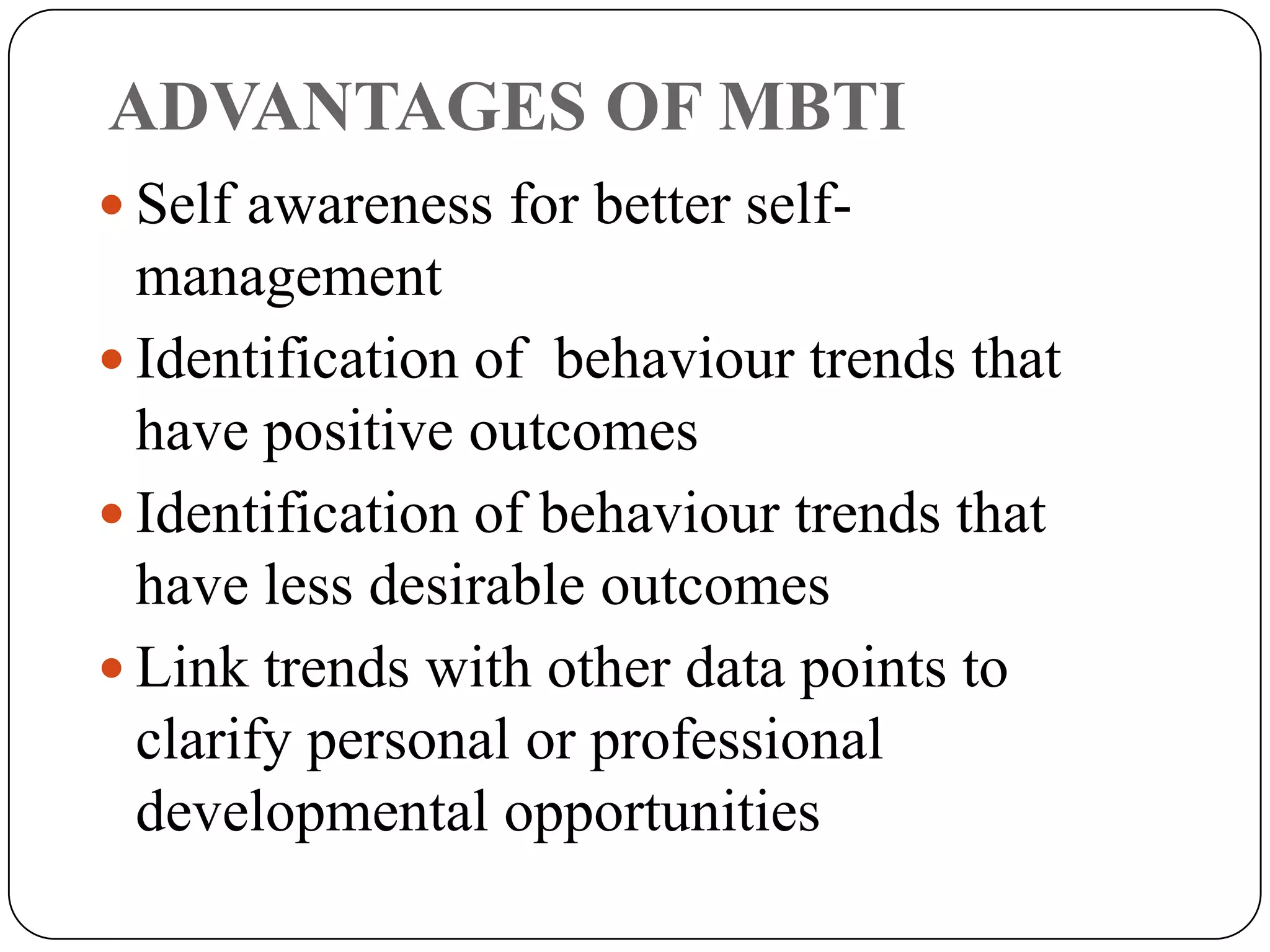 Myers Briggs Type Indicator (MBTI) | PPTX