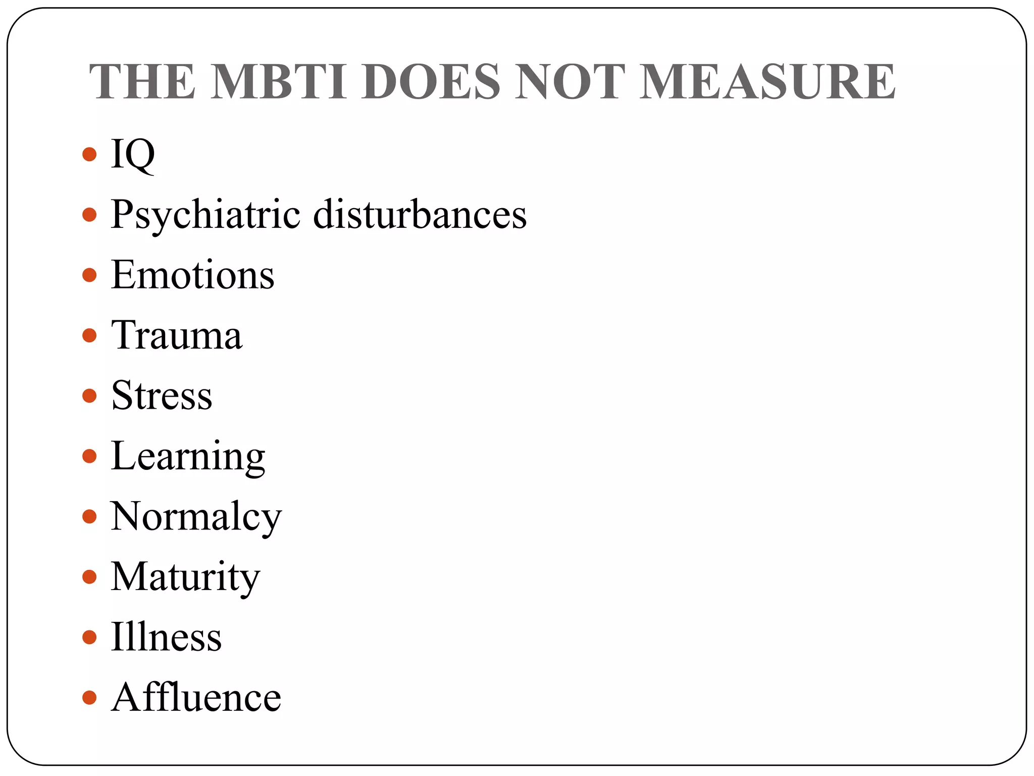 Myers Briggs Type Indicator (MBTI) | PPTX