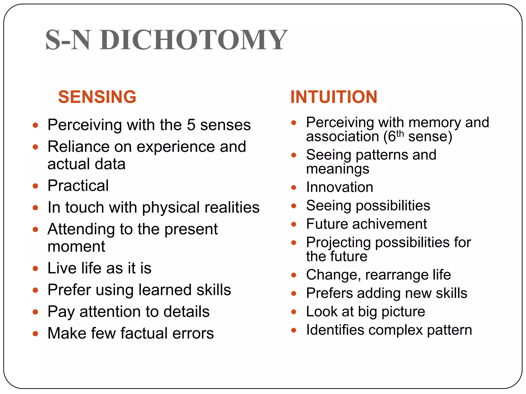 Myers Briggs Type Indicator (MBTI) | PPTX