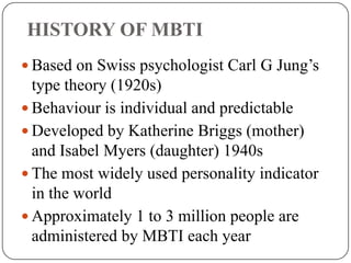 Myers Briggs Type Indicator (MBTI) | PPTX