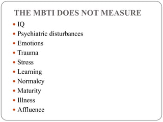 Myers Briggs Type Indicator (MBTI) | PPTX