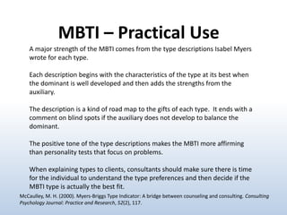 Myers Brigg Type Indicator | PPTX