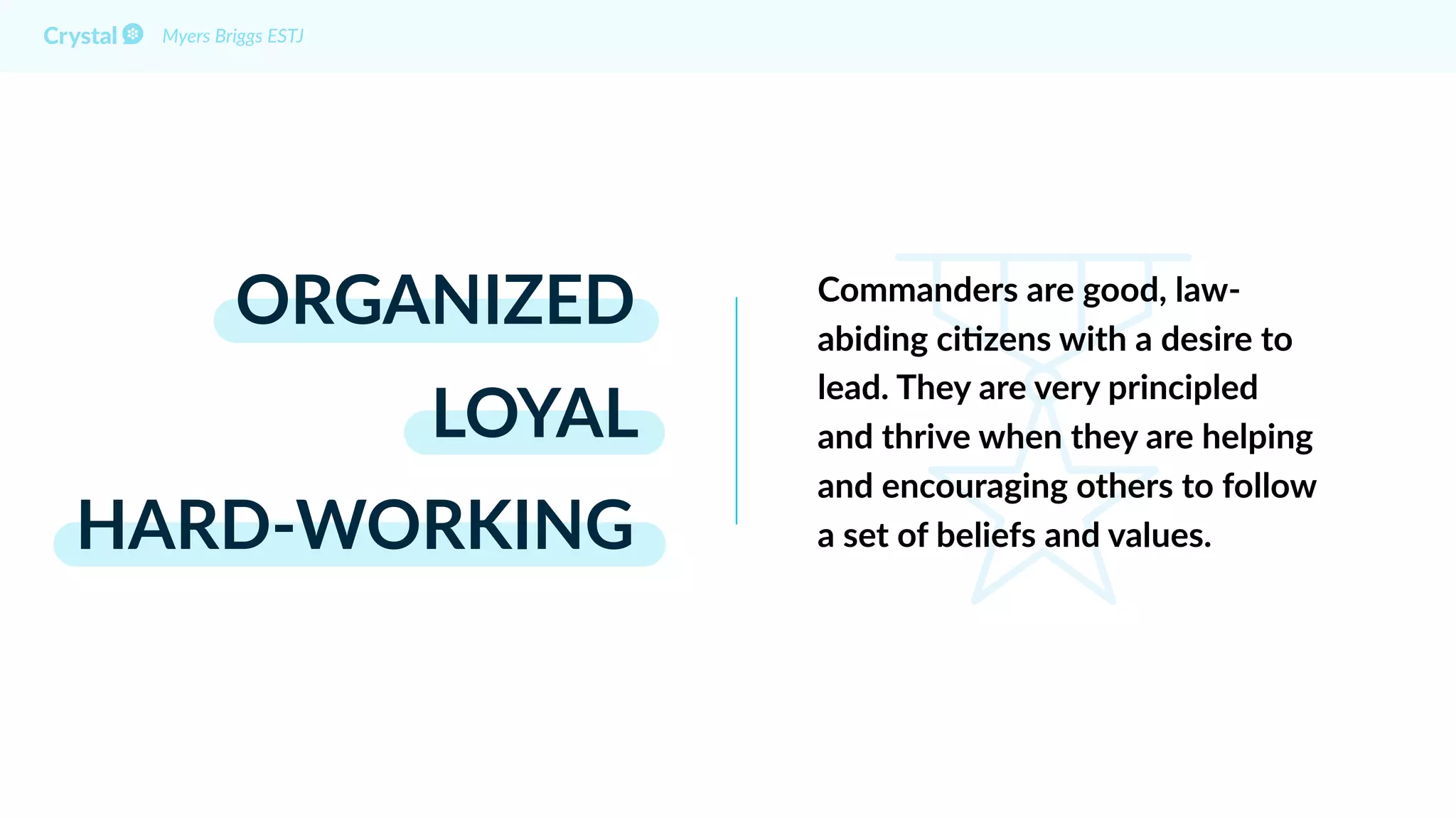 ESTJ - The Commander | PPT